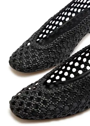Le Monde Beryl 40 Woven Leather Ballet Pumps