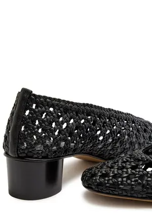 Le Monde Beryl 40 Woven Leather Ballet Pumps