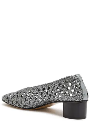 Le Monde Beryl 40 Woven Leather Ballet Pumps