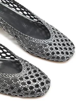 Le Monde Beryl 40 Woven Leather Ballet Pumps