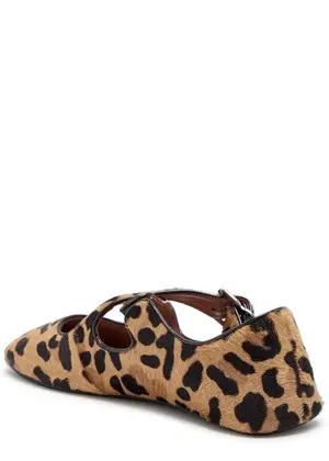 Alaïa Print Calf-hair Mary Jane Flats