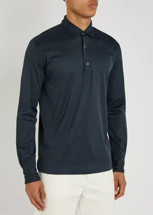 AURELIEN Cotton-jersey Polo Shirt