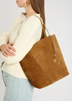 Chloé Spin Medium Suede Tote