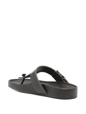 Tory Burch Leather Flat Sandals - Brown