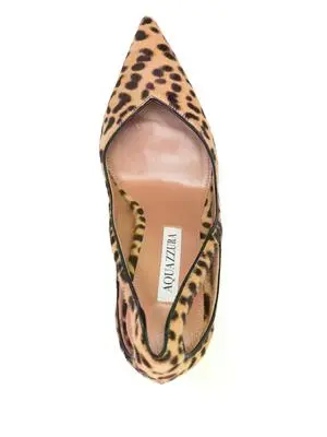 AQUAZZURA 110mm Cut-out Leopard-print Pumps