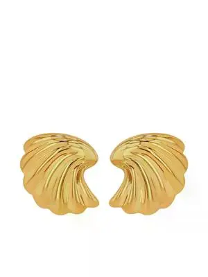 ANINE BING Curved Shell Earrings - Gold