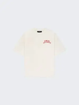 Amiri Hollywood Oversized Tee Ivory And Red - White
