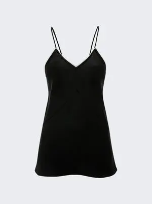 Victoria Beckham Lace Detail Cami Top - Black
