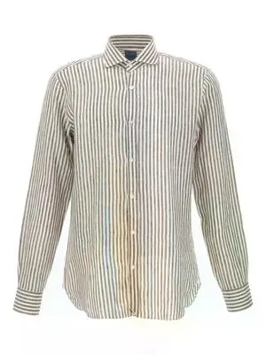 BARBA NAPOLI Striped Shirt - White