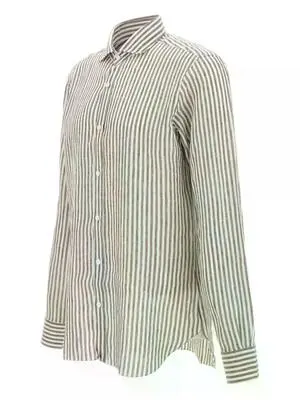 BARBA NAPOLI Striped Shirt - White
