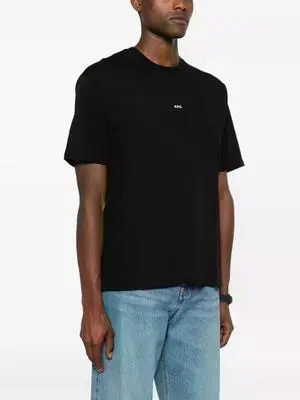 A.p.c. Logo-print Cotton T-shirt - Black