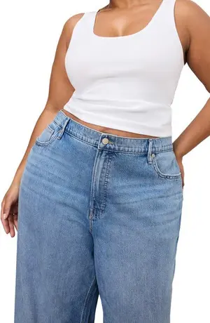Good American Wide Leg Jeans
