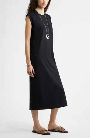 Nordstrom Pima Cotton Jersey Maxi Dress - Black