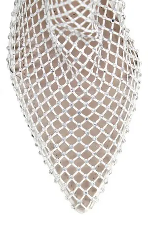 Charles By Charles David Afterhours Rhinestone Mesh Bootie - White