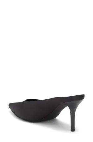 Jeffrey Campbell Pointed Toe Mule - Black Satin