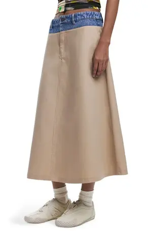 Desigual Cotton-twill Maxi Skirt