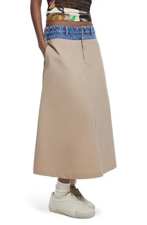Desigual Cotton-twill Maxi Skirt