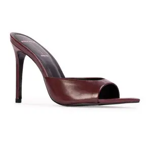 BLACK SUEDE STUDIO Brea Leather Mule - Bordeaux Leather