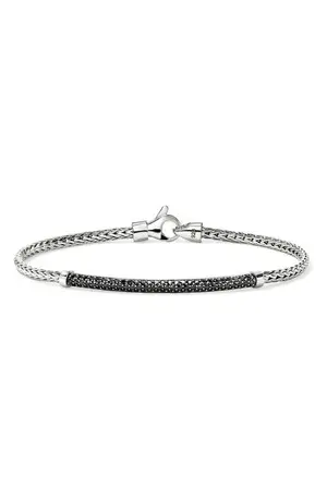John Hardy Jh Essential Pavé Bracelet - Silver/ Black Sapphire