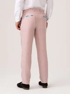 KOY CLOTHING Tailored Linen Blend Trousers - Pink
