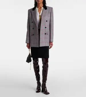 Chloé Checked Double-breasted Wool Jacket