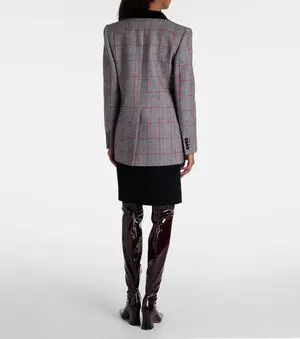 Chloé Checked Double-breasted Wool Jacket