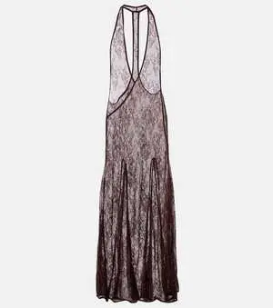 Women's Open Back Lace Evening Dresses