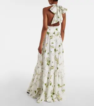 Camilla Embellished Cotton Maxi Dress - White