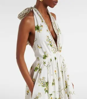 Camilla Embellished Cotton Maxi Dress - White