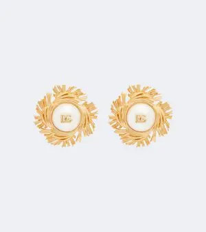 Dolce & Gabbana Dg Clip-on Earrings With Stone - Gold