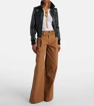 Chloé High-rise Wide-leg Pants - Brown