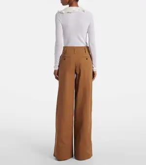 Chloé High-rise Wide-leg Pants - Brown