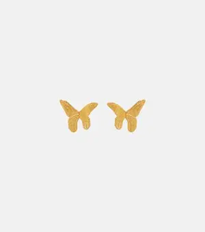 Oscar De La Renta Butterfly Stud Earrings - Gold