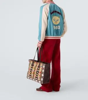 Valentino Garavani Logo Virgin Wool Varsity Jacket - Blue