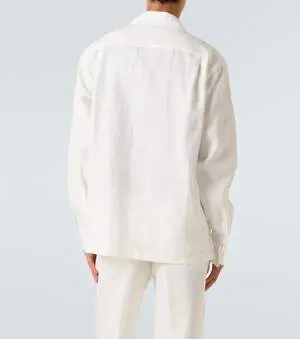 Dolce & Gabbana Linen Canvas Bowling Shirt