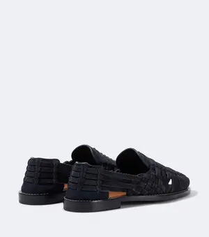 Brunello Cucinelli Woven Suede Loafers