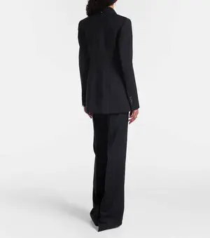 Sportmax Adamo Double-breasted Wool Blazer - Black