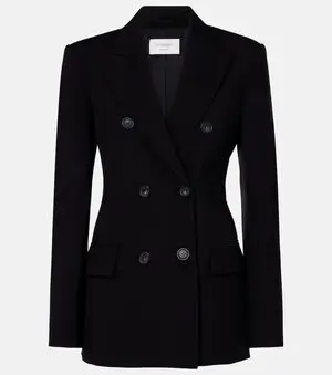 Sportmax Adamo Double-breasted Wool Blazer - Black