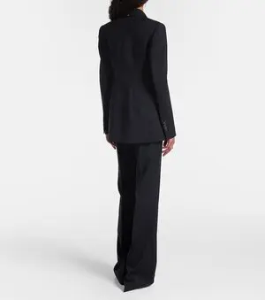 Sportmax Adamo Double-breasted Wool Blazer - Black