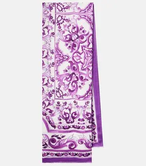 Dolce & Gabbana Dolce&Gabbana Majolica Scarf Purple