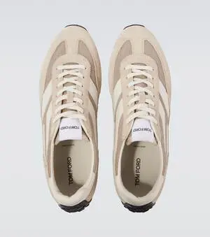 TOM FORD Mick Suede-trimmed Sneakers