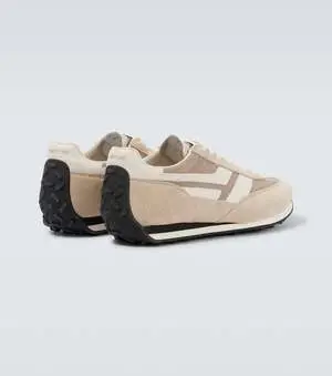 TOM FORD Mick Suede-trimmed Sneakers