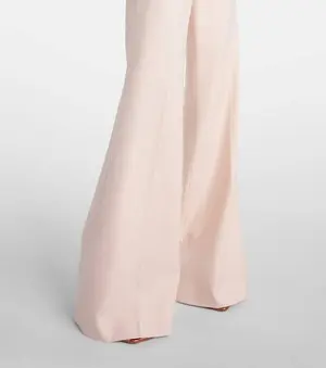 Chloé Virgin Wool Gabardine Flared Pants - White