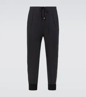 TOM FORD Cotton And Silk Twill Sweatpants - Black