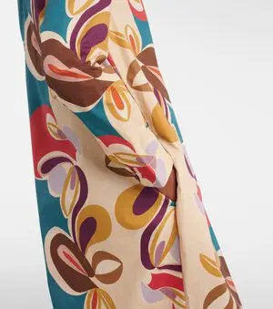 ADRIANA DEGREAS Printed Cotton-blend Kaftan