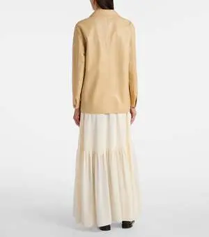 Ralph Lauren Adrianna Leather Jacket - Beige