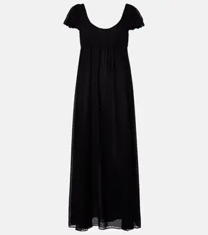 Chloé Silk Point D'esprit Maxi Dress - Black