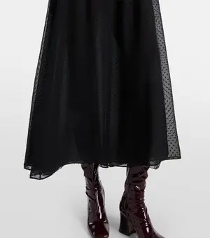 Chloé Silk Point D'esprit Maxi Dress