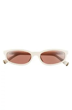 Miu Miu 54mm Oval Sunglasses - Milk/ Brown