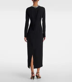 THE ROW Mitsuko Embellished Cady Midi Dress